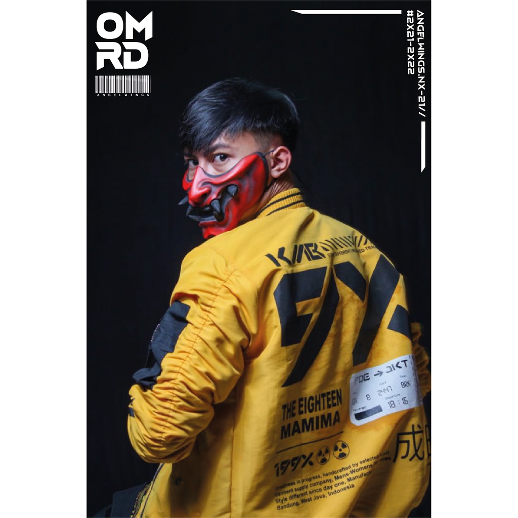 Jual AWNX - MASKER TOPENG COSPLAY HALLOWEEN ONI DEMON MASK RED DEVIL ...