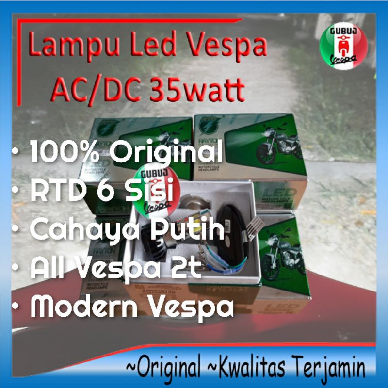 Jual Lampu Led Vespa RTD 6 sisi utk Motor Vespa Vbb Super Sprint PTS PS ...