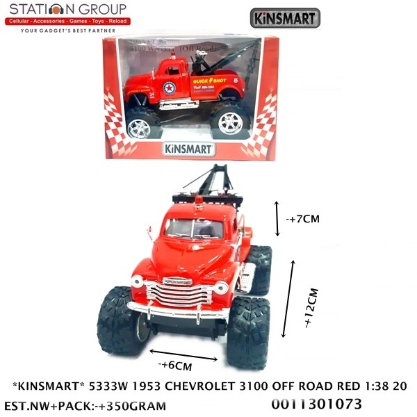 Jual KINSMART 5333W 1953 CHEVROLET 3100 OFF ROAD 1:38 RED 20 | Shopee ...