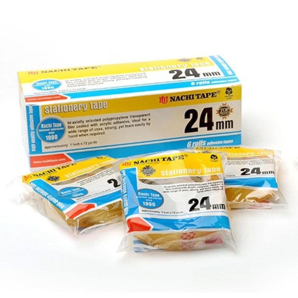 Jual [ROL] ISOLASI TAPE NACHI 1 INCH / 24 MM X 72 YARD (PAKAI BUNGKUS ...