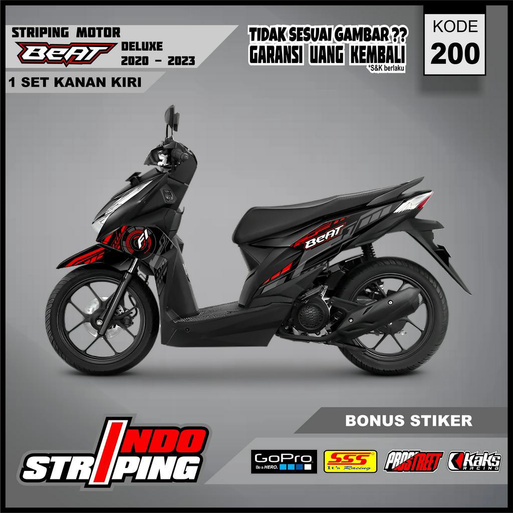 Jual Sticker Stiker Motor BEAT DELUXE - Striping Variasi Beat New ...