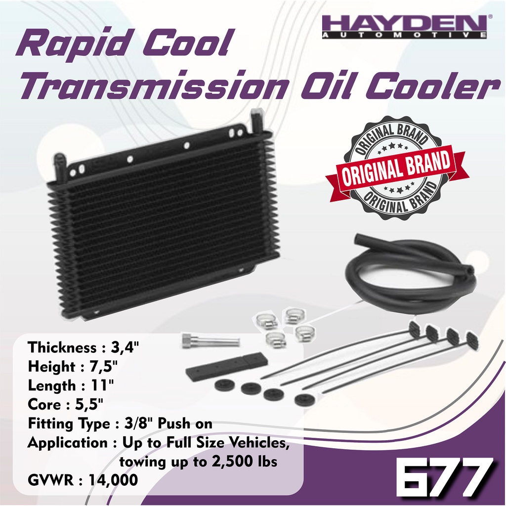 Jual HAYDEN 677 678 679 Rapid Cool ATF Transmisi Cooler Pajero Fortuner ...