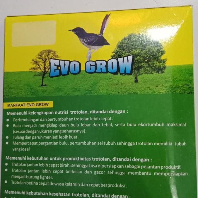 Jual Voer Evolution Evo Grow Pakan Trotolan Murai Batu | Shopee Indonesia