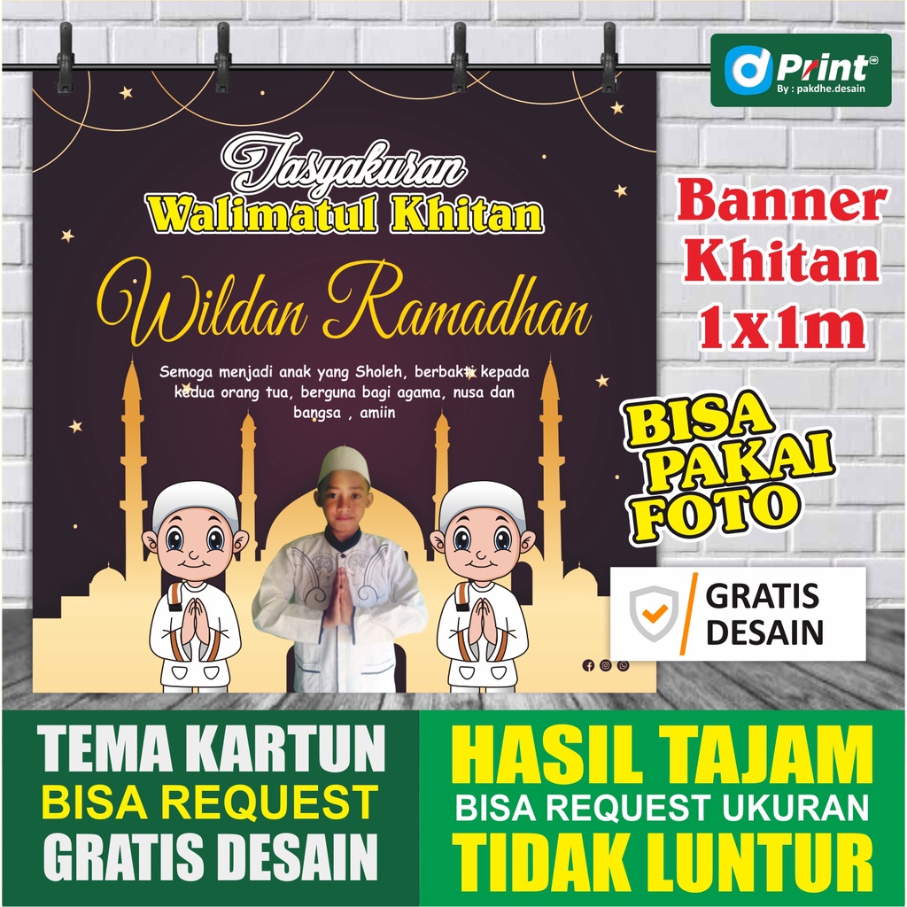 Jual Banner Spanduk Backdrop untuk Khitan / Banner Khitan Custom Bebas ...