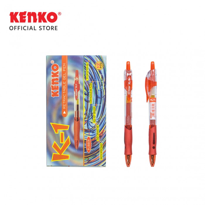 Jual PULPEN KENKO K-1 RETRACTABLE GEL PEN 0.5 MM/1LUSIN (1 PACK) | Shopee Indonesia