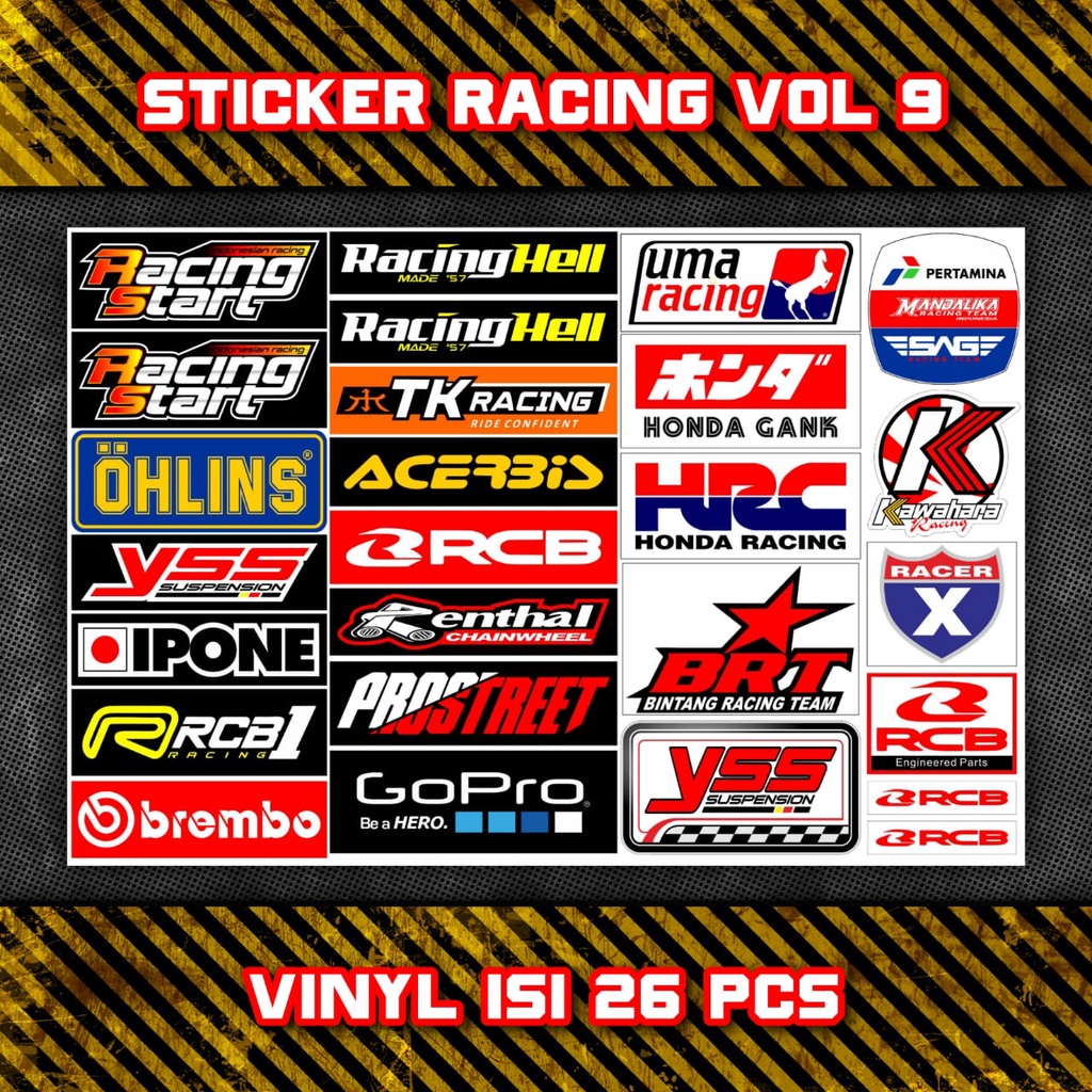 Jual Stiker Racing Pack Sticker Variasi Motor Stiker Aksesoris Motor ...