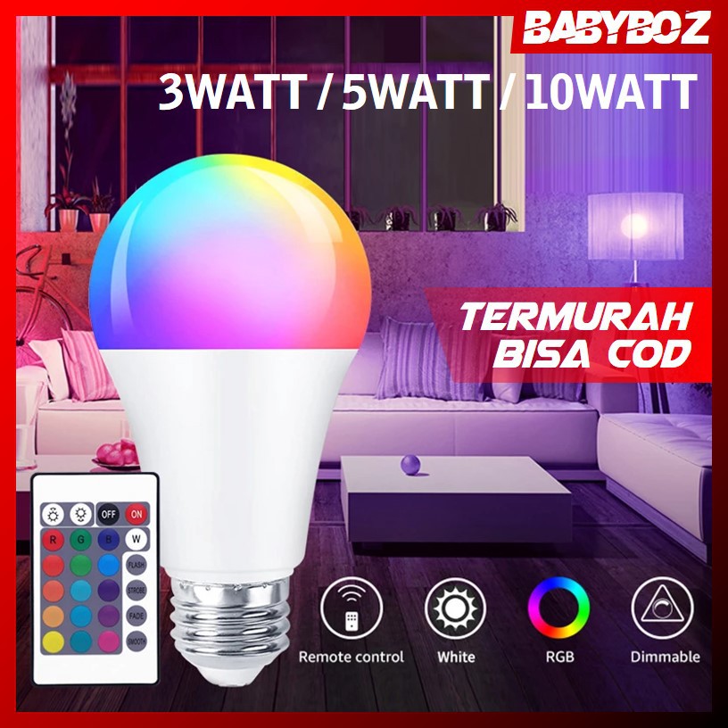 Jual BABYBOZ - TaffLED BONDA Lampu Bohlam LED RGB 3W 5W 10W WATT 16 ...