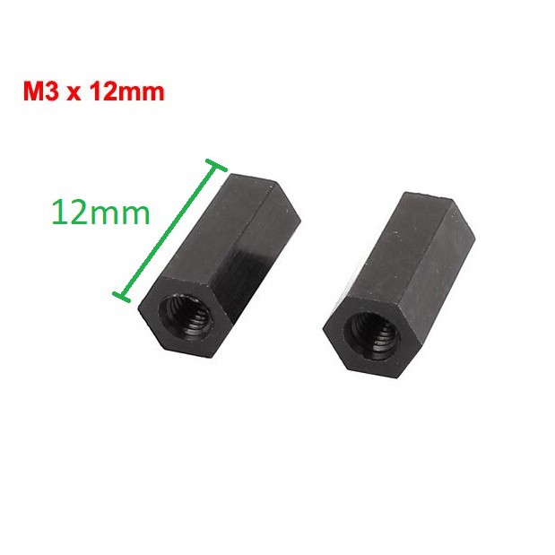 Jual 1pcs Nylon Spacer plastik Plastic Standoff M3x12 M3 panjang 12mm ...