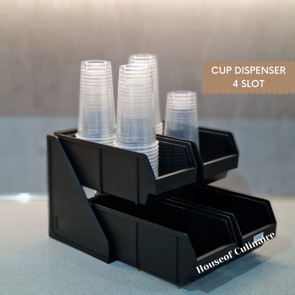 Jual Tempat Gelas 4 Slot 2 Tingkat Bar Caddy Cup Holder Acrylic ...