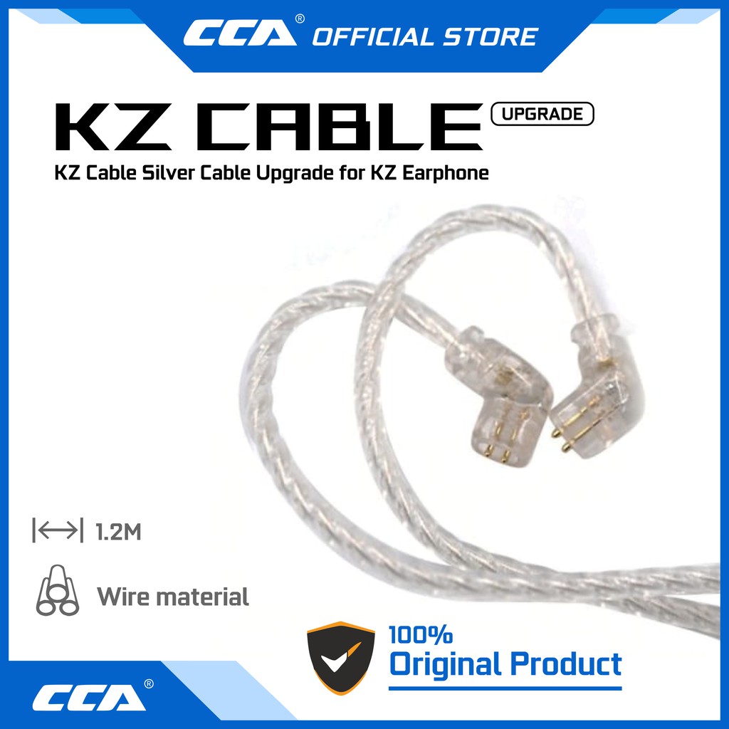 Jual KZ Cable Kabel Silver Cable Upgrade for KZ Earphone | Shopee Indonesia