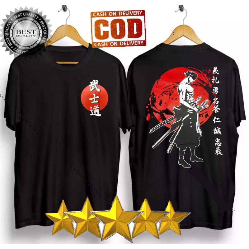 Jual KAOS PRIA/BAJU KAOS DESAIN SAMURAI/KAOS DISTRO TERBARU SAMURAI ...