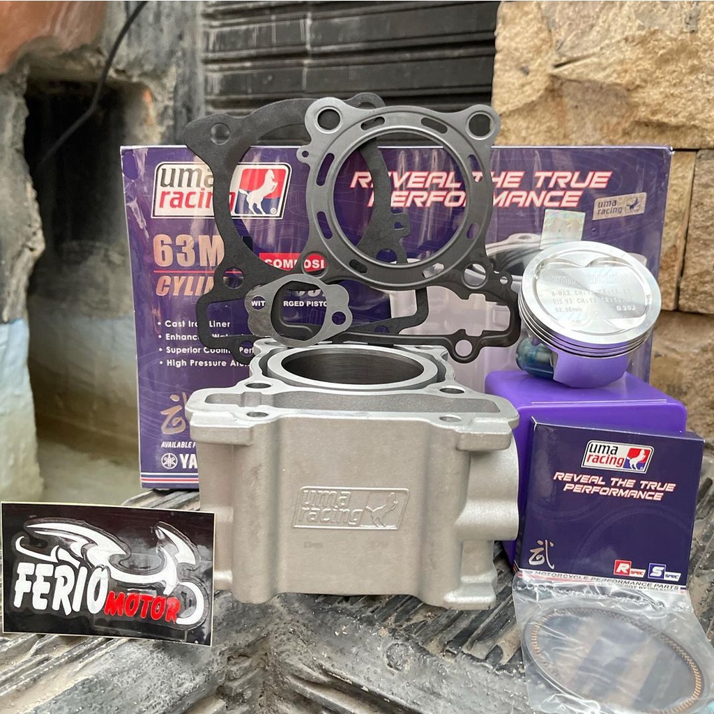 Jual Blok Seher UMA Racing BLOCK Forged CYLINDER Piston 63MM NMAX AEROX ...
