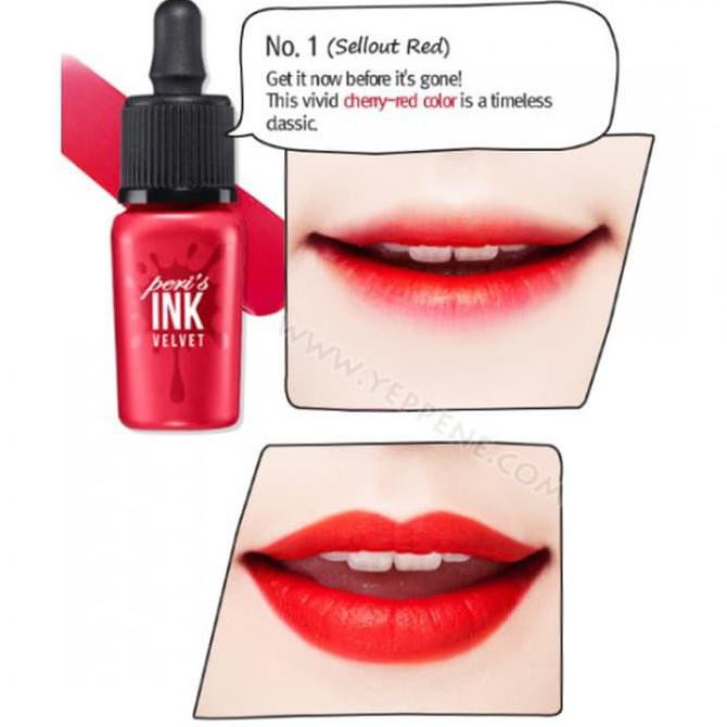 Jual peripera peri's ink velvet #01 sellout red | Shopee Indonesia