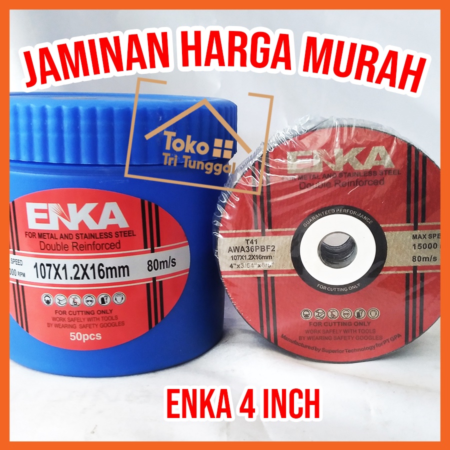 Jual Mata Gerinda Enka Batu Potong Besi Cutting Gurinda 4 Inch Shopee Indonesia