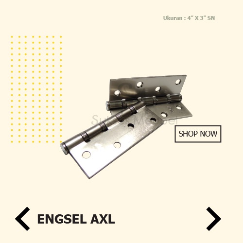 Jual 4" X 3" INCH SN AXL - ENGSEL PINTU / ENGSEL JENDELA TEBAL AXELL ...