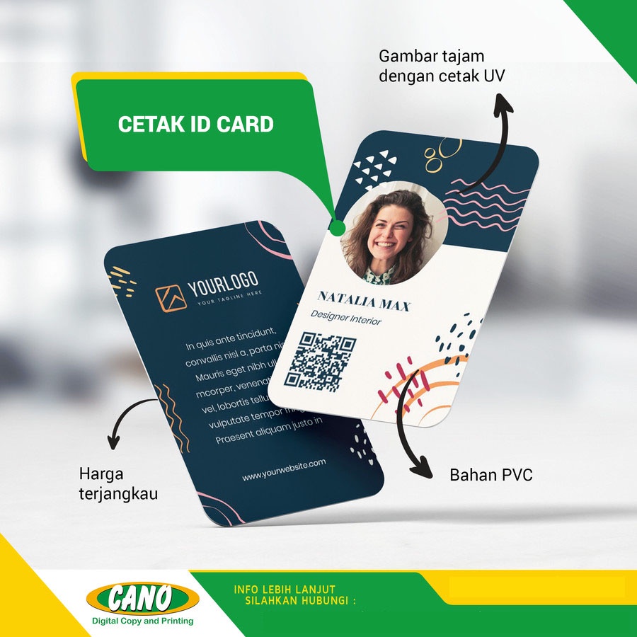 Jual Cetak Id Card - Kartu Identitas PVC - Name Card/Kartu Nama | Shopee Indonesia