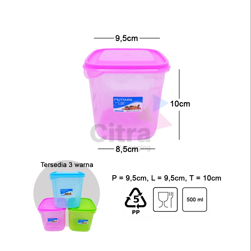 Jual Toples kotak KMP 800ml Zayn / toples kue kecil / wadah bumbu dapur ...