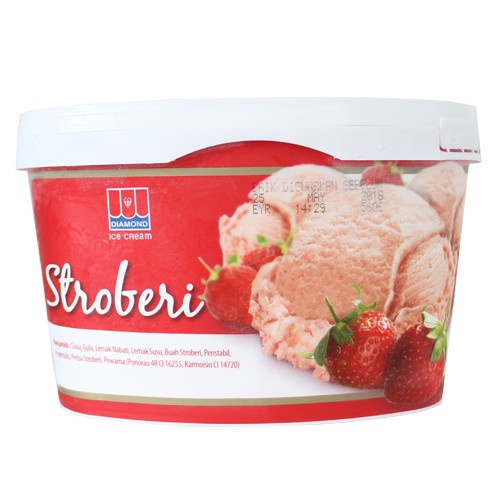 Jual Es Krim Diamond Stoberi/Diamond Ice Cream Strawberry 700 Ml ...