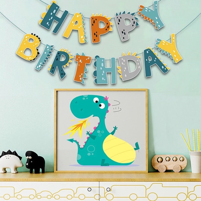 Jual BANNER HBD DINO / DINOSAURUS PREMIUM | Shopee Indonesia