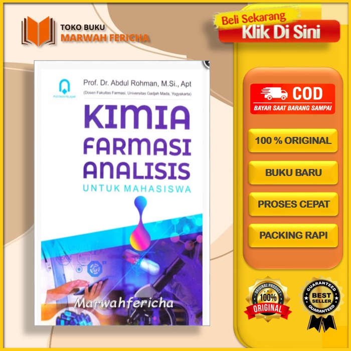 Jual Buku Kimia Farmasi Analisis Mahasiswa - Prof. Dr. Abdul Rohman - Pustaka Pelajar | Shopee ...