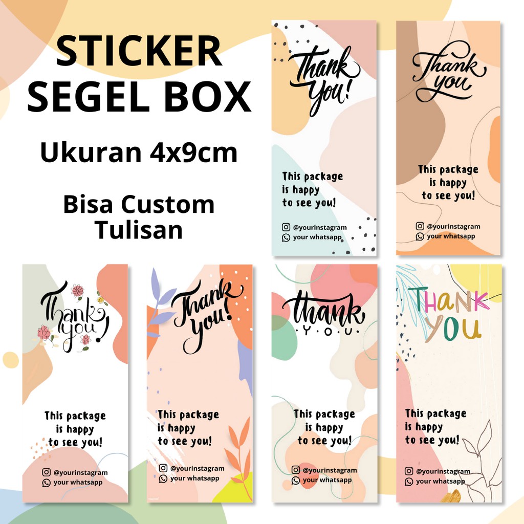 Jual (ISI 32 PCS) Sticker Segel Box Bisa Custom / Sticker Segel Kemasan ...