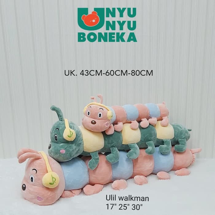 Jual Boneka soft ulil walkman impor 43cm bantal ular ulil cute souvenir ...
