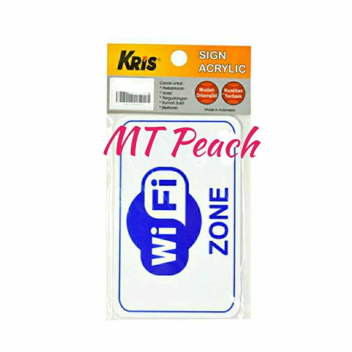 Jual KRIS STIKER SIGN AKRILIK LABEL FREE WIFI ZONE ANODIZED STIKER ...