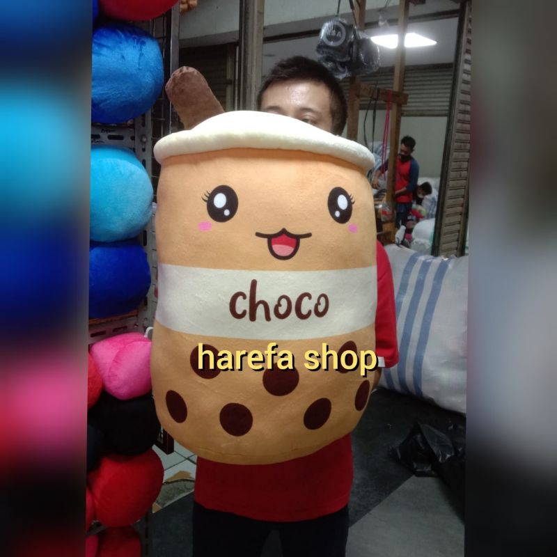 Jual Boneka Boba Bubble Brown Sugar & Strawberry GIANT (Super Besar ...