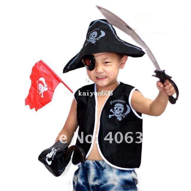 Jual Costume Halloween BAJAK LAUT pirate set anak 3-4 tahun topi vest ...