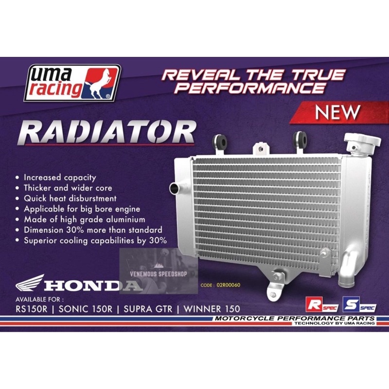 Jual Radiator UMA RACING Supra GTR / Sonic 150 | Shopee Indonesia