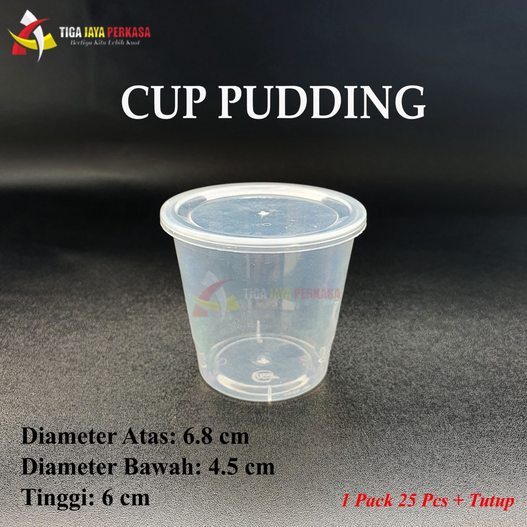 Jual Cup Pudding HCP 150ml / Gelas Pudding / Gelas Jelly + Tutup - isi ...