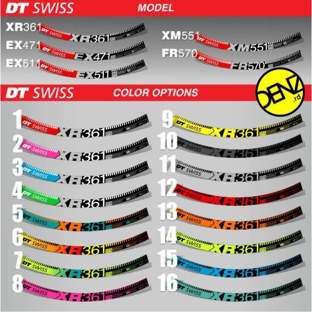 Jual Stiker Velg sepeda MTB DT swiss Decal Rims DT swiss XR361 | Shopee ...