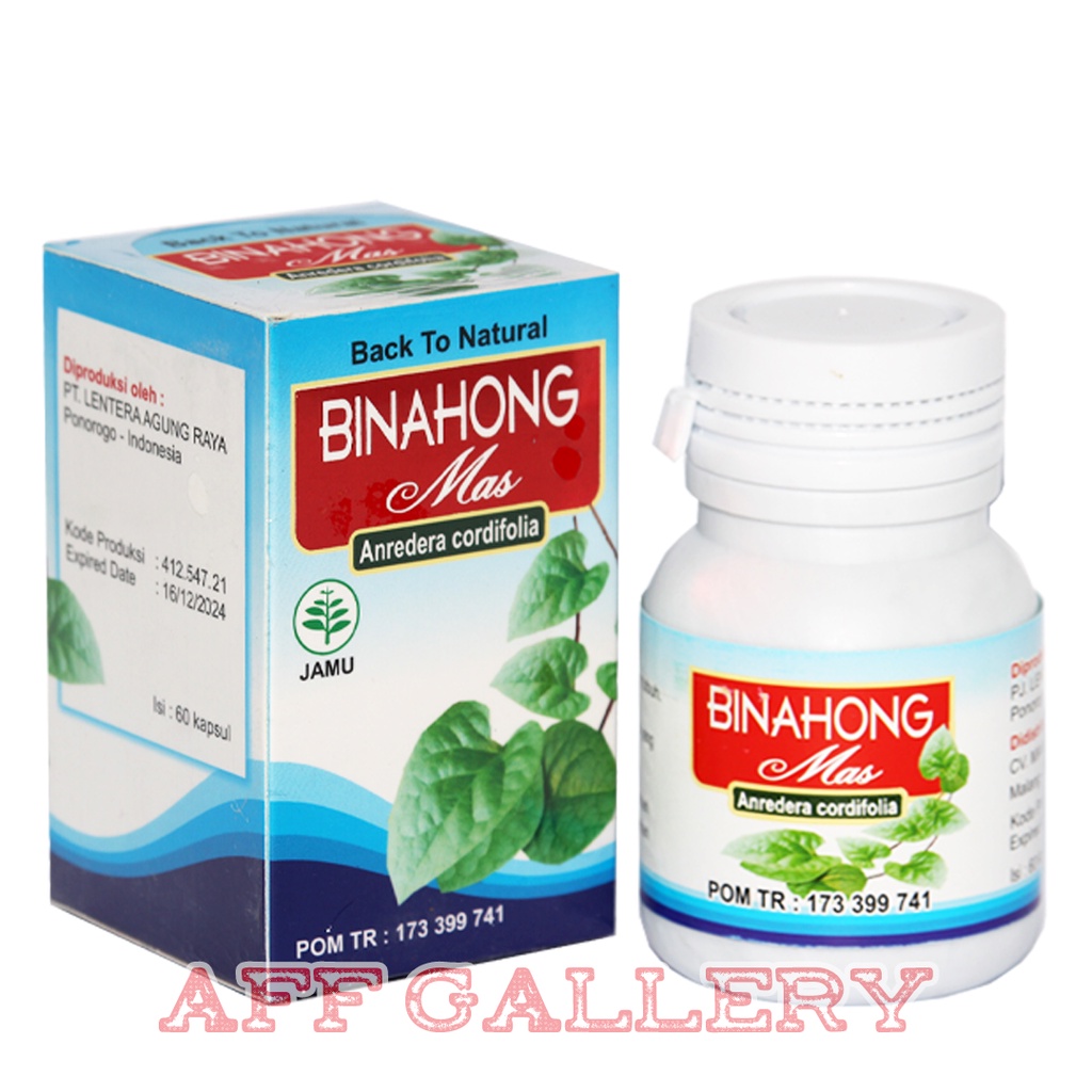 Jual Kapsul BINAHONG MAS | Ekstrak Daun Binahong Asli isi 60 kapsul | Shopee Indonesia