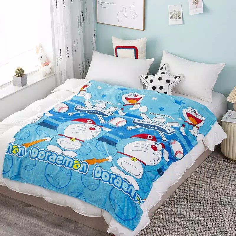 Jual selimut karakter doraemon frozen hellokitty unicorn/kuda poni bulu ...