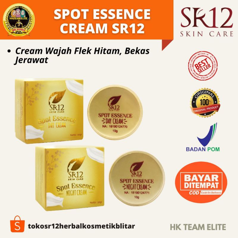 Jual SPOT ESSENCE CREAM SR12 / KRIM PENGHILANG FLEK HITAM / KRIM SIANG MALAM / PAKET FLEK HITAM ...