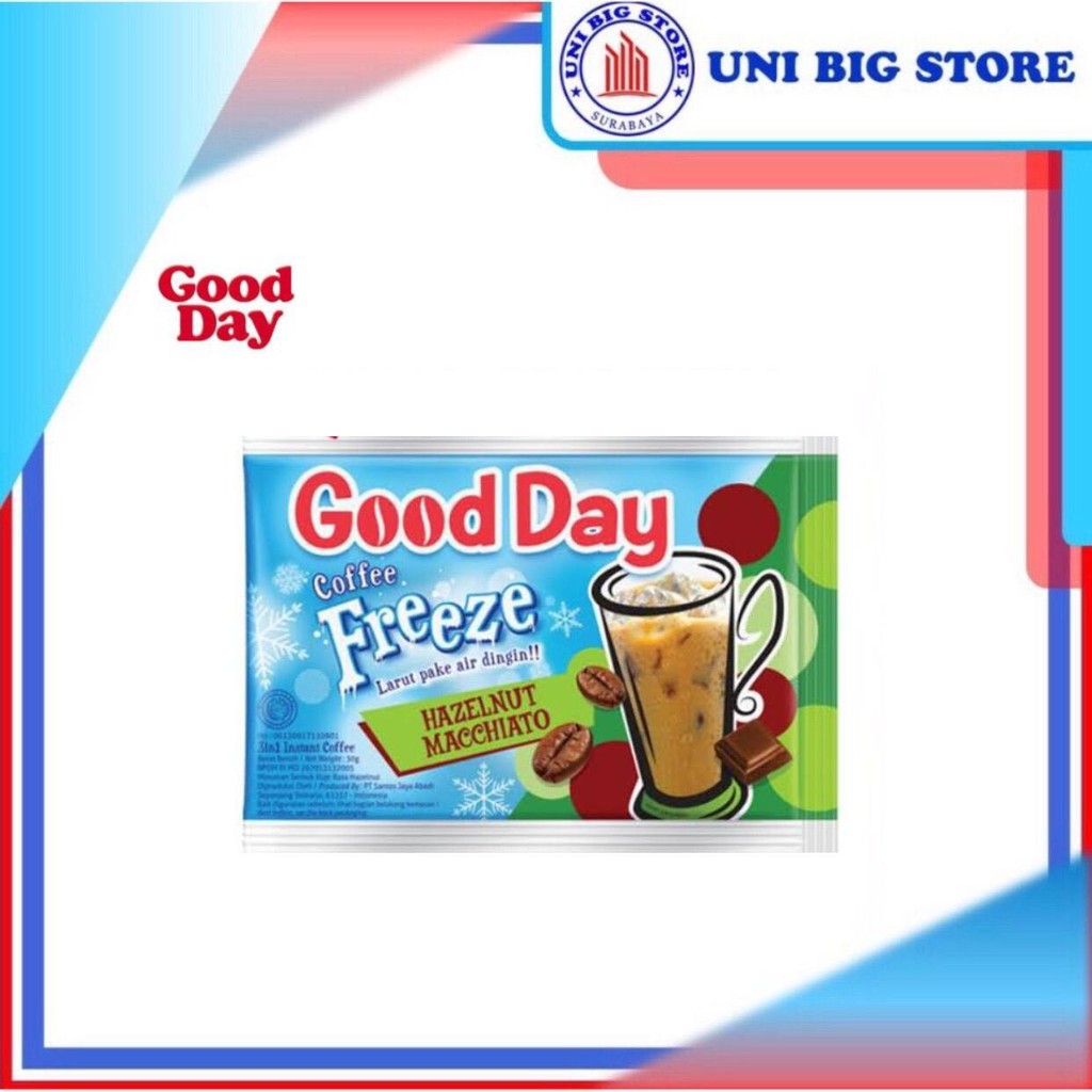 Jual Good Day Coffee Freeze Hazelnut Macchiato Sachet 30 gr 10 Sachets ...