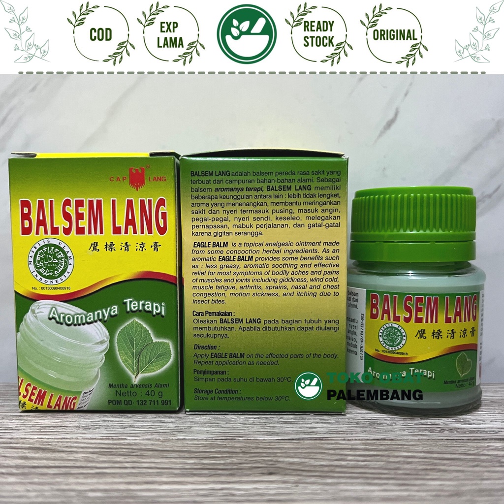 Jual BALSEM LANG 40GRAM AROMATIC SOOTHING EAGLE BALM LANG BALM | Shopee ...