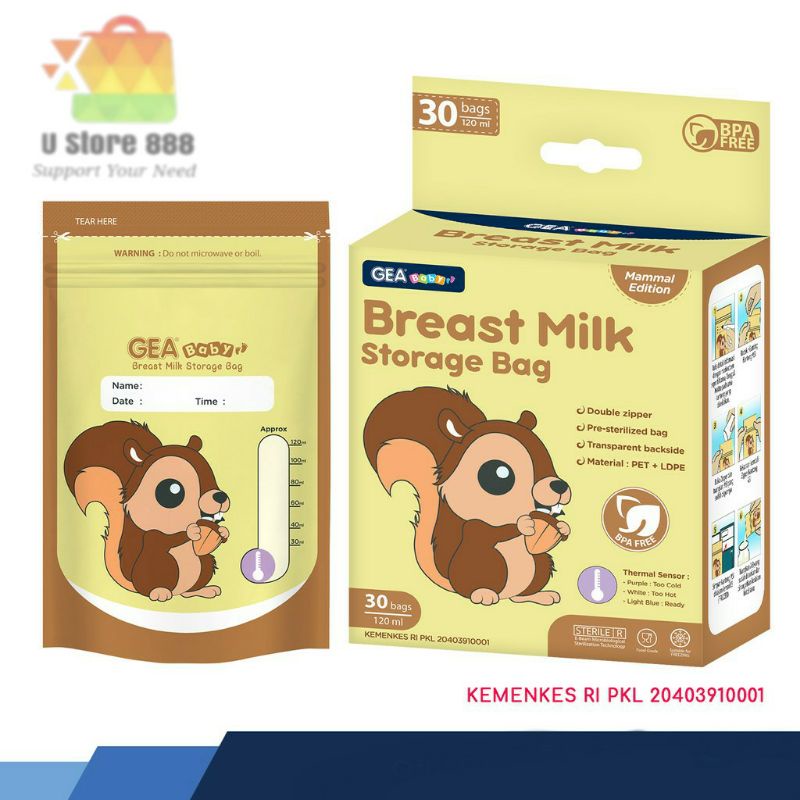 Jual Kantong Asi Gea Baby Plastik Asip 120 Breastmilk Storage Bag 120ml ...