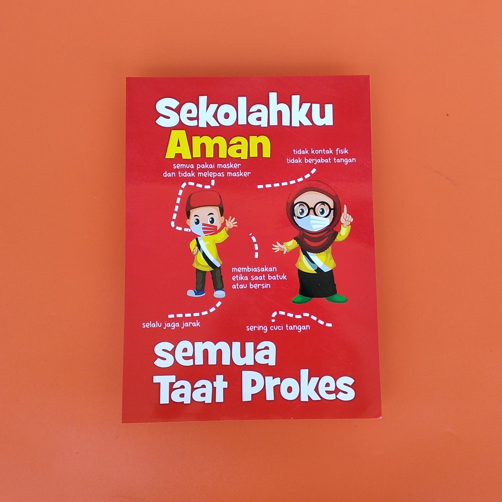 Jual Poster sekolah - Sekolahku Aman - Semua taat Prokes ( Protokol ...