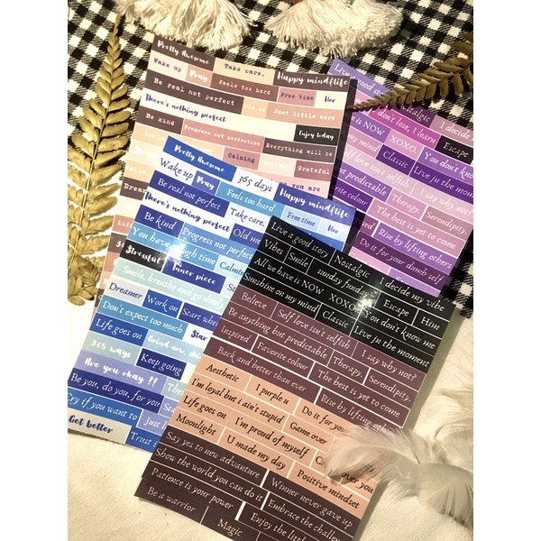 Jual sticker simple word english sticker quotes life murah sticker ...