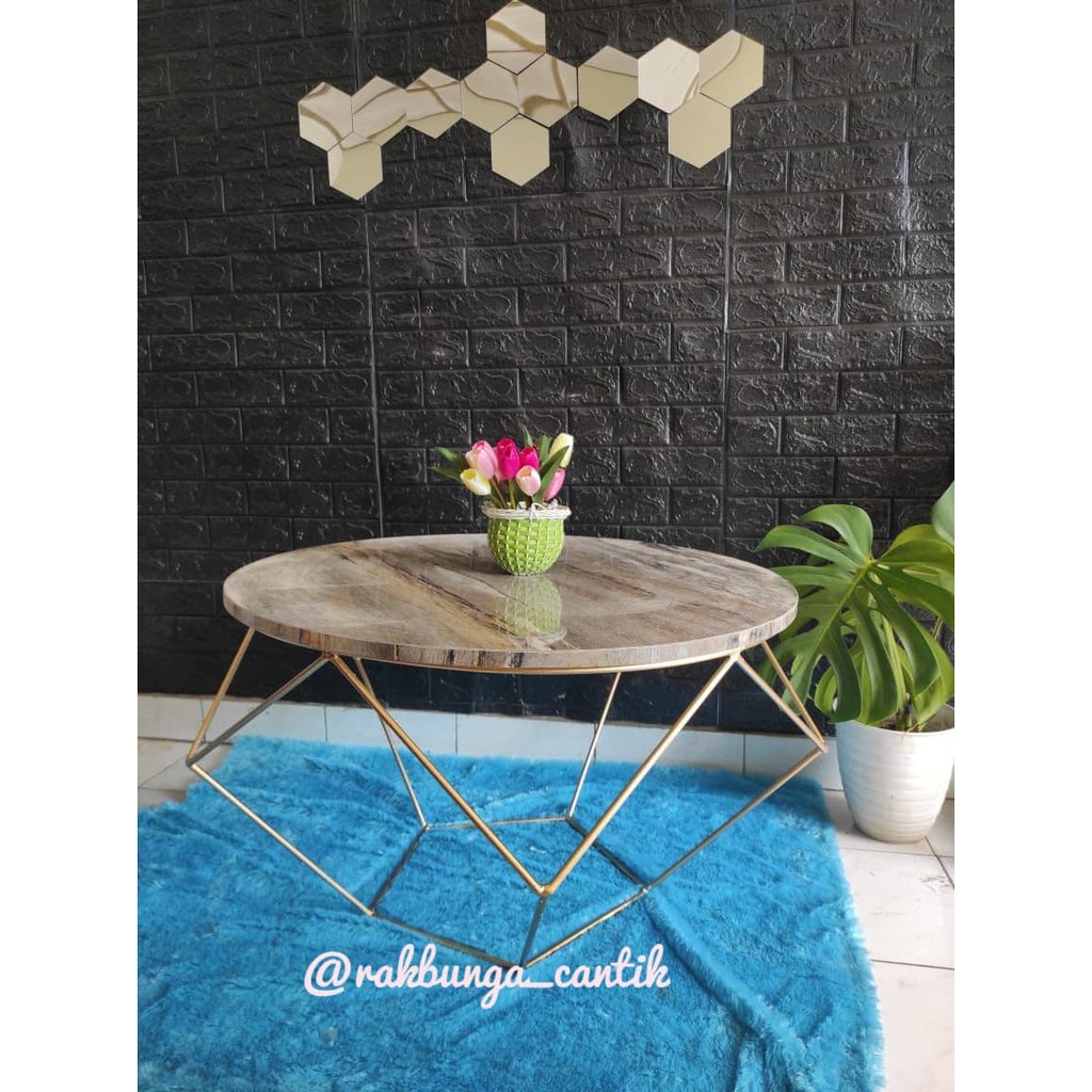 Jual MEJA MINIMALIS HEXAGONAL MEJA TAMU MEJA KOPI MEJA FURNITURE MEJA ...