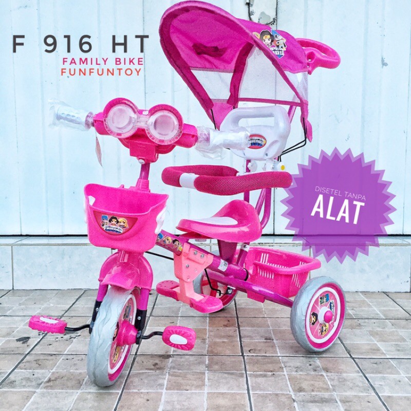 Jual sepeda anak roda tiga family f916ht | dirakit tanpa alat|musik ...