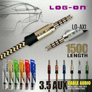 Jual Kabel AUX LOG-ON 3.5mm LO-AX1 1,5 Meter | Shopee Indonesia