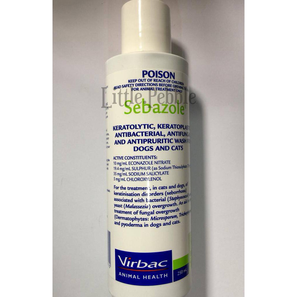 Jual Virbac Sebazole Shampoo Obat Sakit Kulit Anjing Kucing 250ml ...