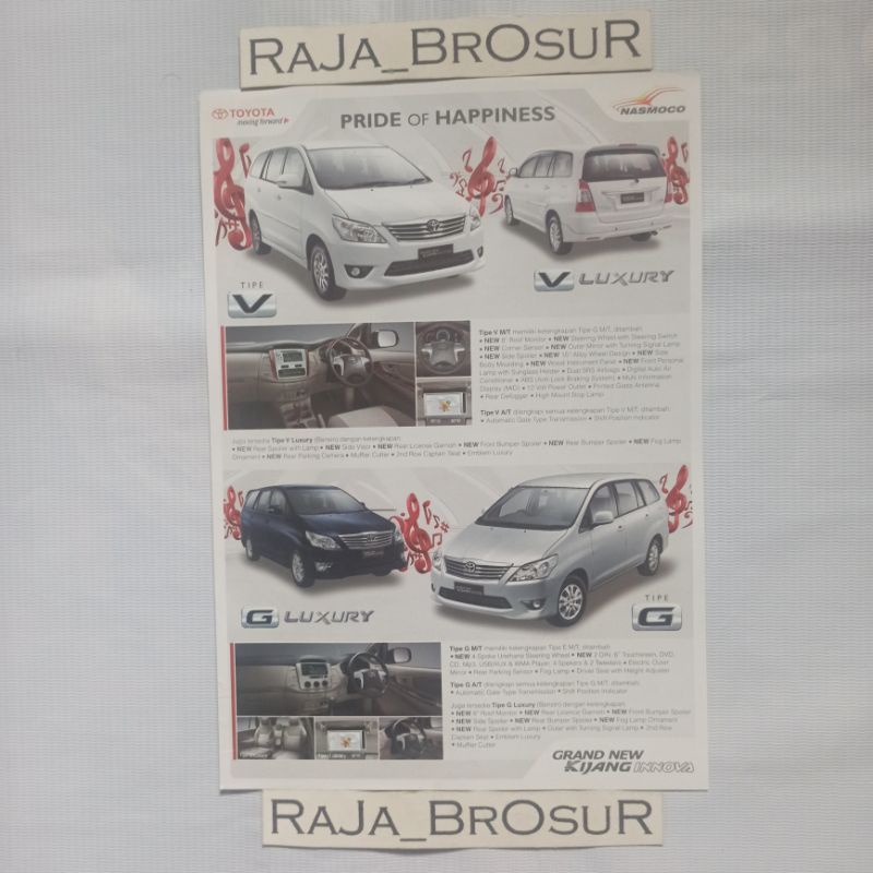 Jual Poster brosur katalog flyer Toyota Kijang Innova 2011 | Shopee ...