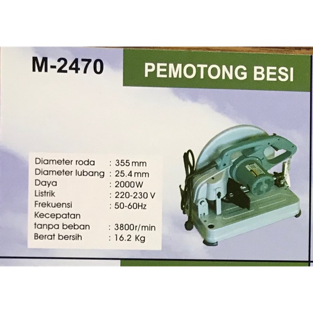 Jual Mesin pemotong besi M-2470 modern | Shopee Indonesia