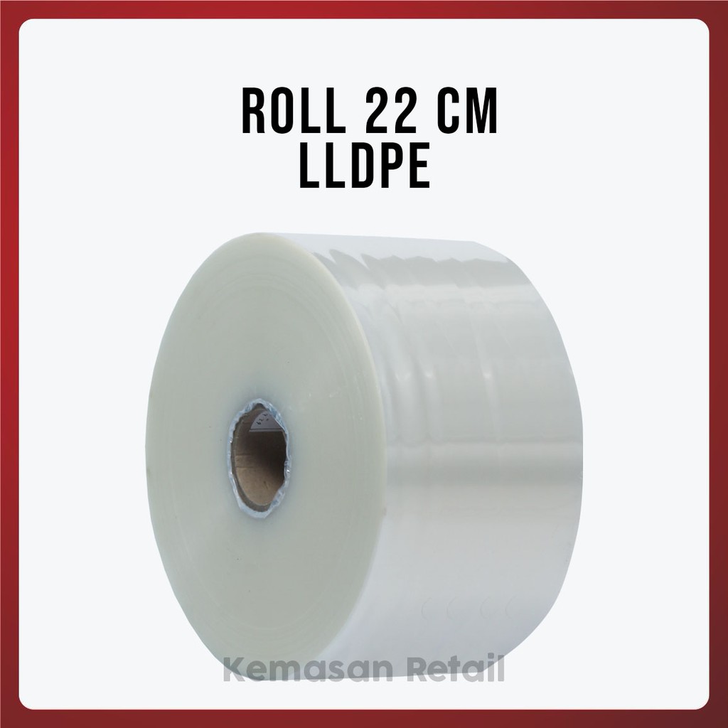 Jual Roll Plastik Kemasan Bening LLDPE (22cm x 1000m) | KEMASAN JAYA GEMILANG | Shopee Indonesia