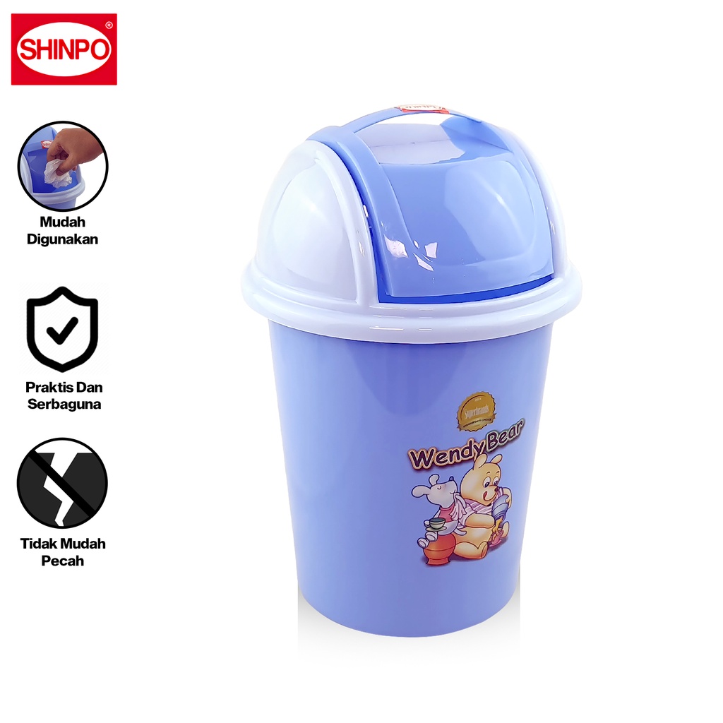 Jual SHINPO Tempat Sampah Plastik Dengan Tutup Cartillo Trash Bin Model ...