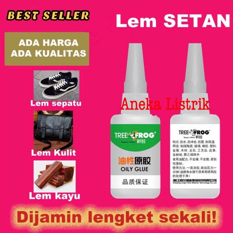 Jual LEM SETAN LEM SUPER GLUE SERBAGUNA CAIRAN SUPER PEREKAT KUAT LEM ...