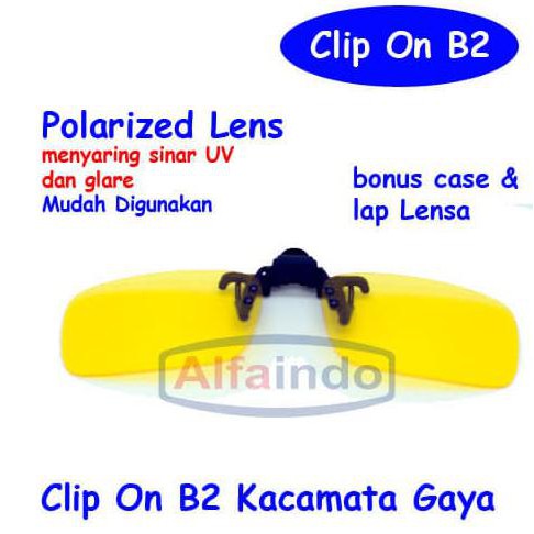 Jual Kacamata-Hitam-Wanita-2021- B2 Clip On Polarized Lens Ukuran Lensa ...